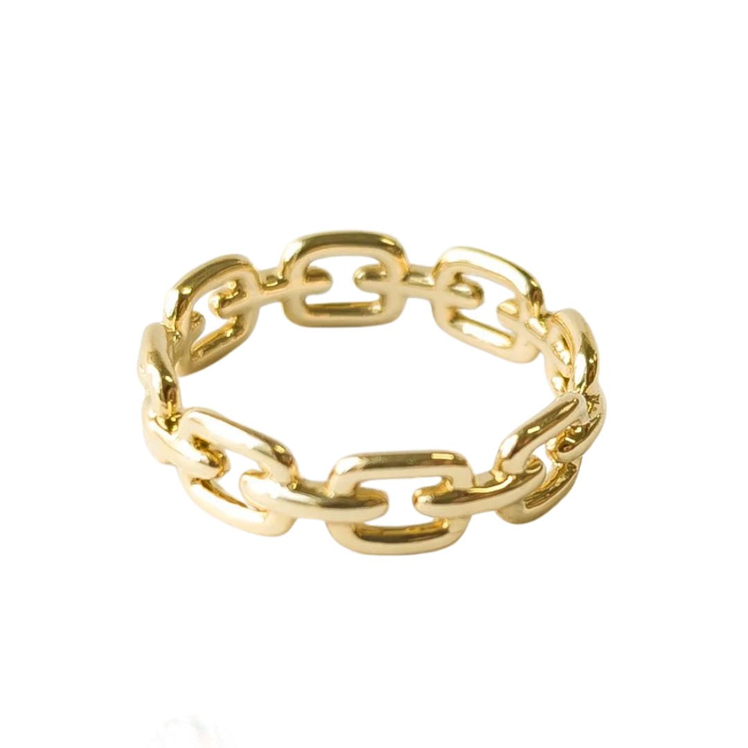 Mortiz Glik 18K Gold "Elos" Chain Link Band – Peridot Fine Jewelry
