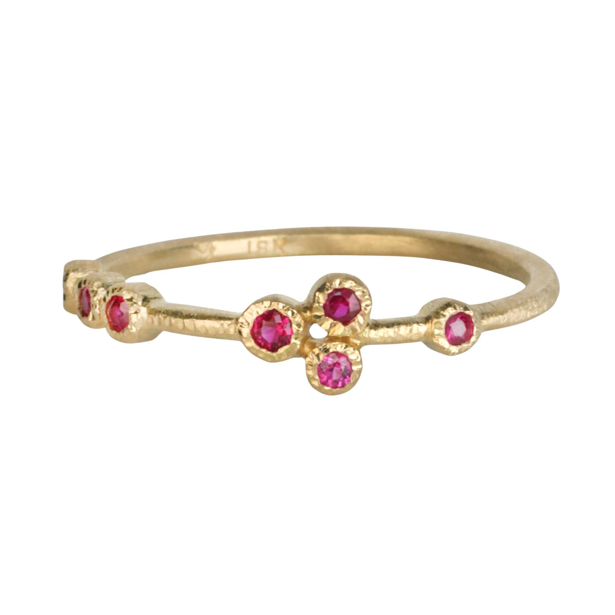 Yasuko Azuma 18K Gold Asymmetrical Bezel Ruby Ring – Peridot Fine Jewelry