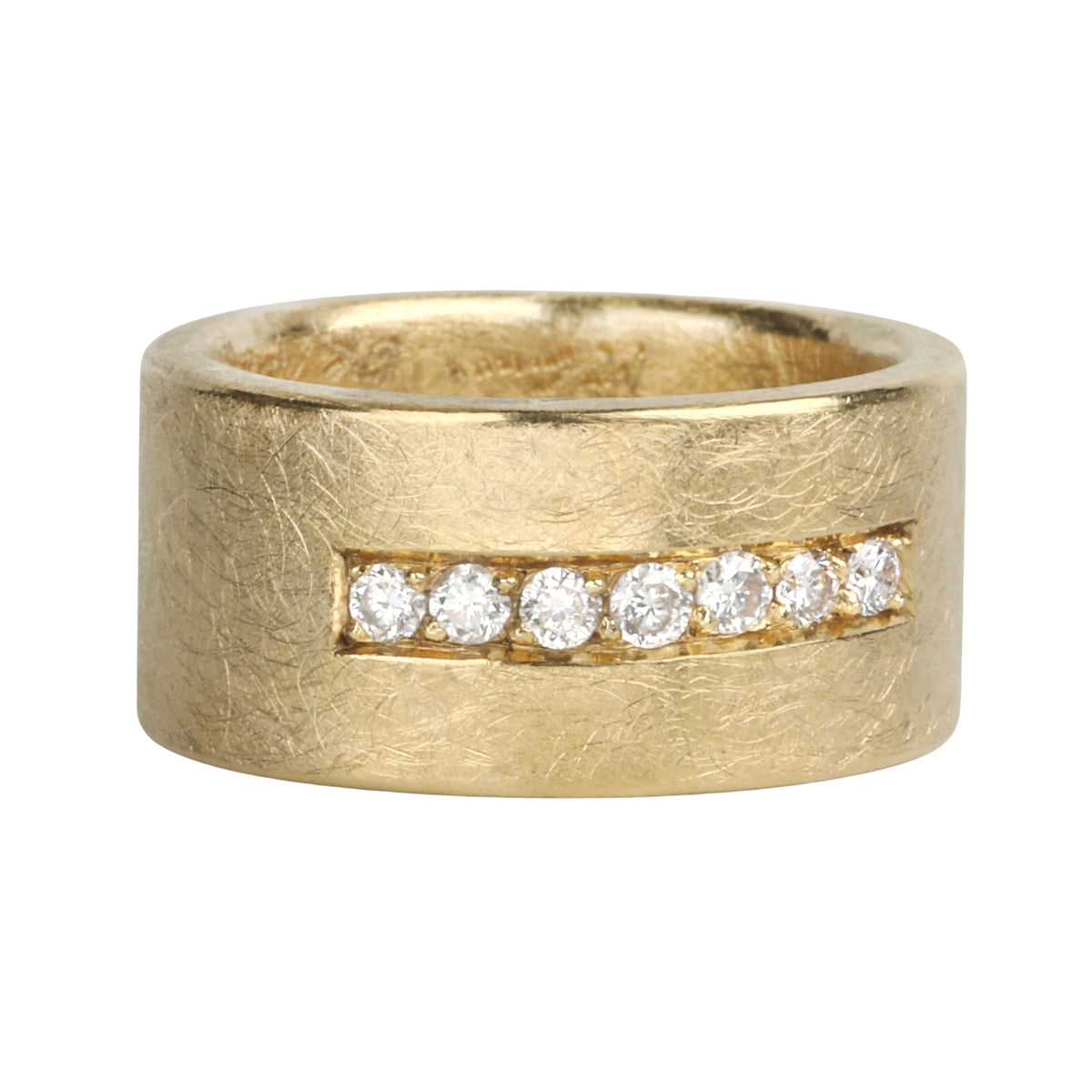 Petra Class 18K Gold Heavyweight Ring with 7 Diamonds – Peridot Fine ...