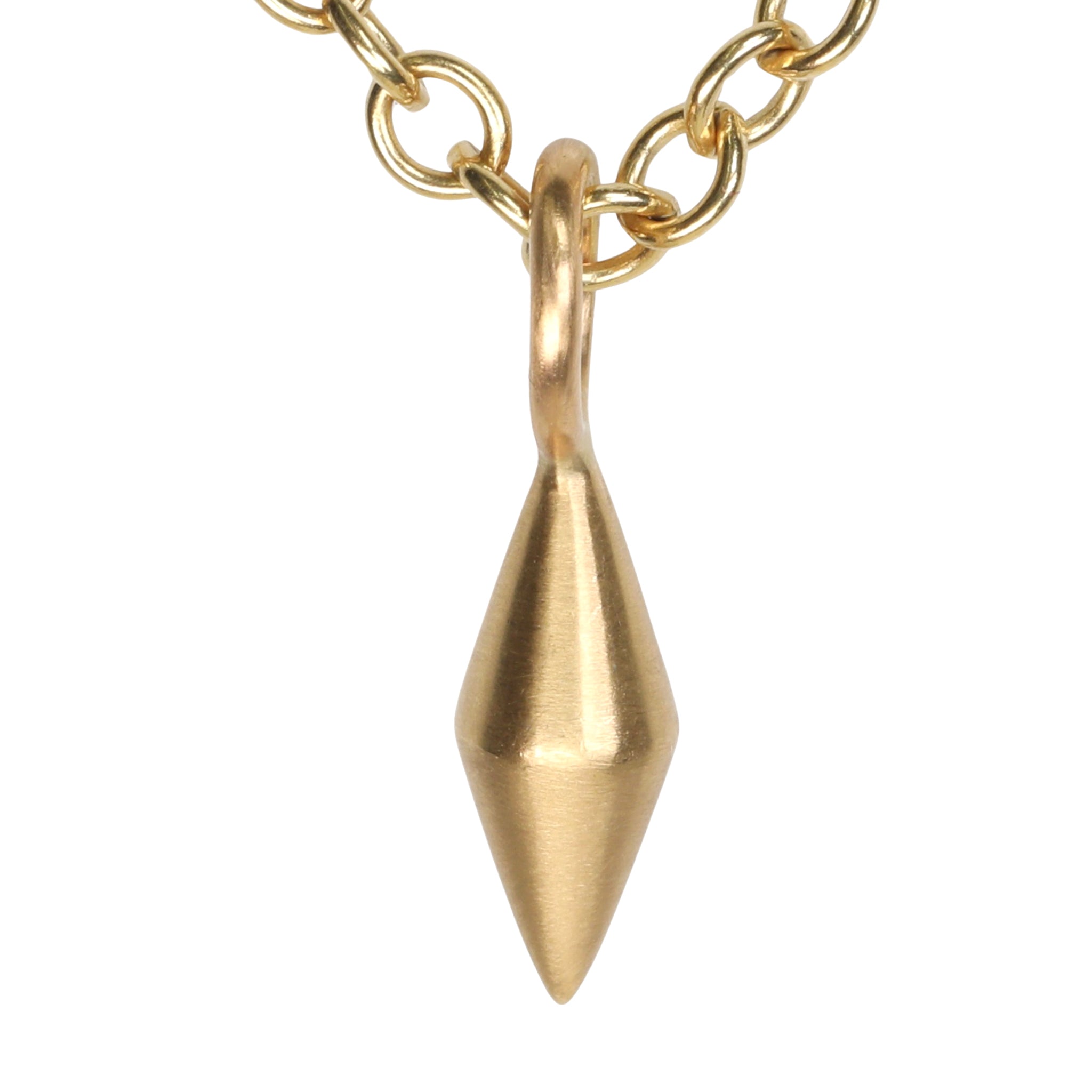 Caroline Ellen 20K Gold Elongated Diamond "Plumb Bob" Pendant – Peridot ...