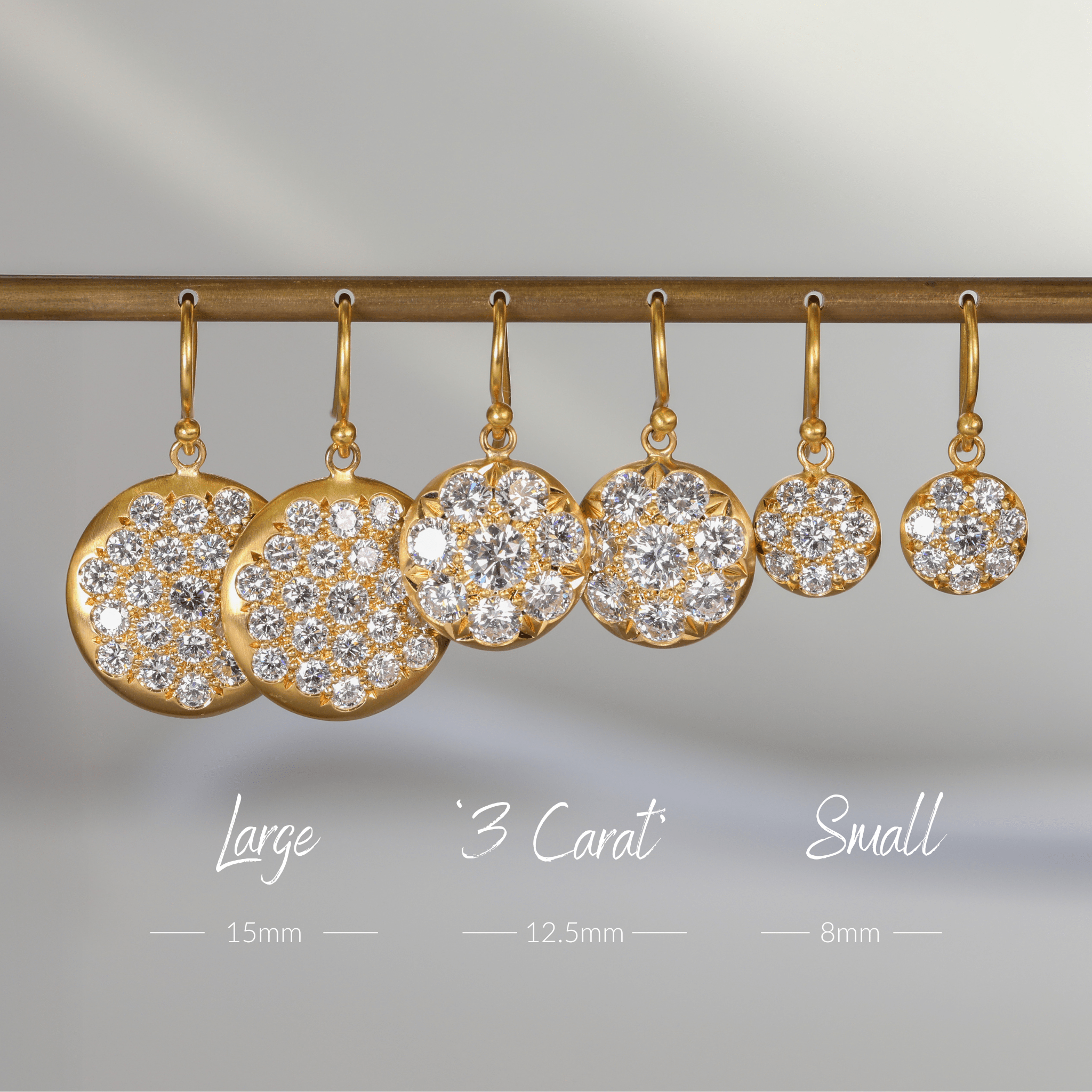 Caroline Ellen 20K Gold Pave Diamond Large "Lentil" Earrings – Peridot ...