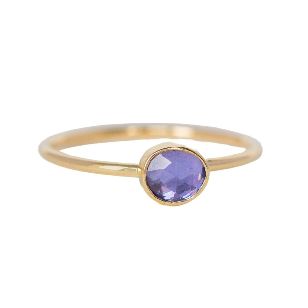 Celine Daoust Asymmetrical Blue Sapphire "Faye" Ring – Peridot Fine Jewelry