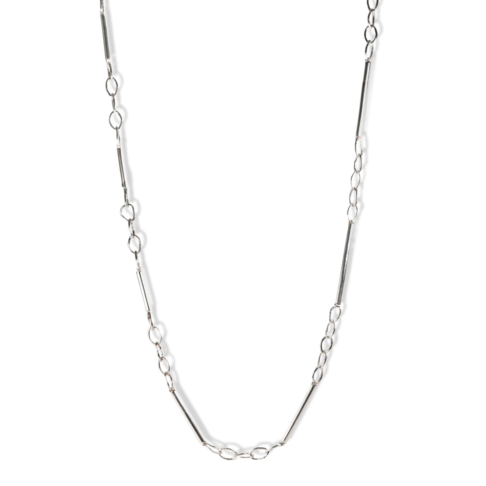 Sarah Macfadden The "Solo" Sterling Silver Solid Bar & Handmade Oval ...