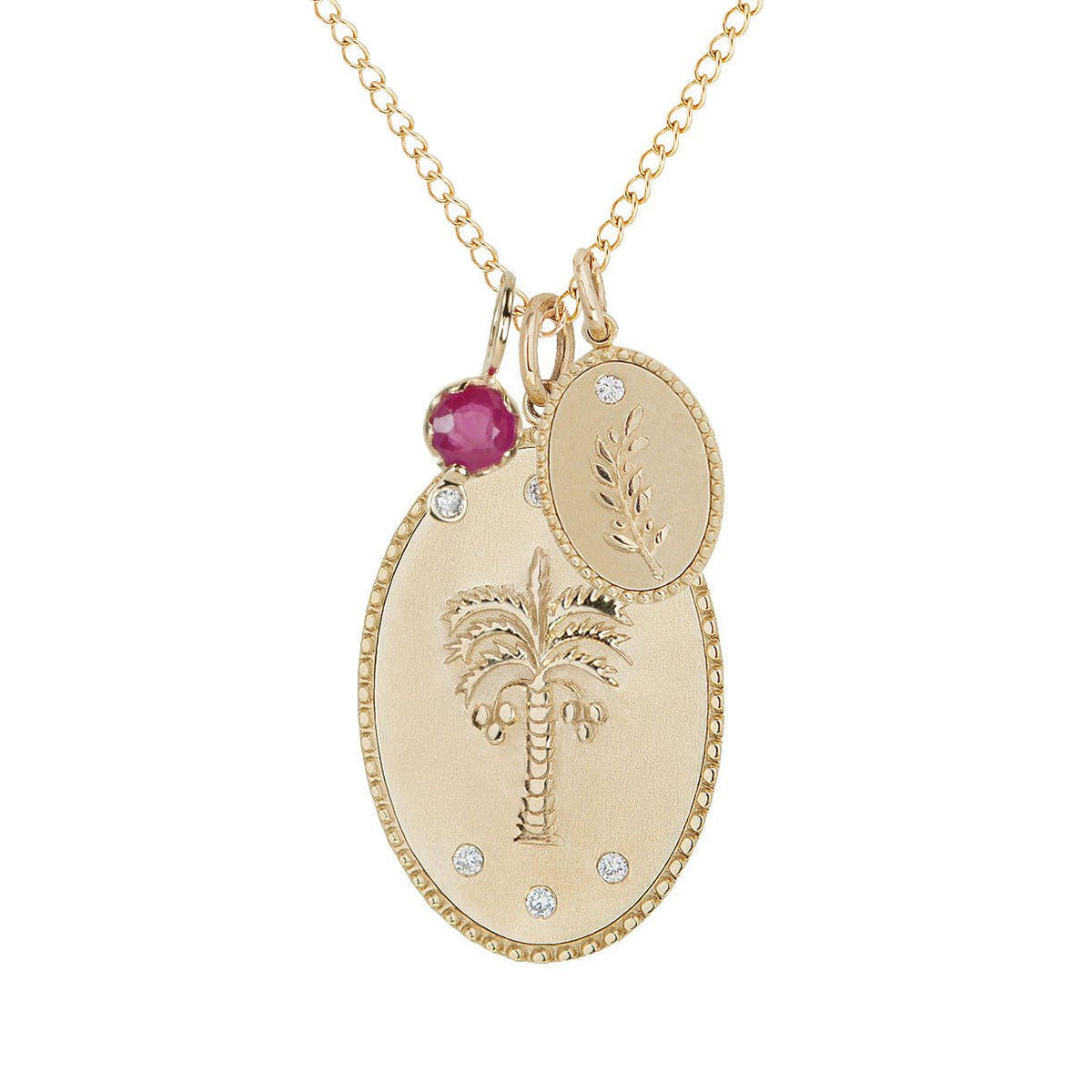 Zahava 10K Gold "Olive Branch" Pendant – Peridot Fine Jewelry