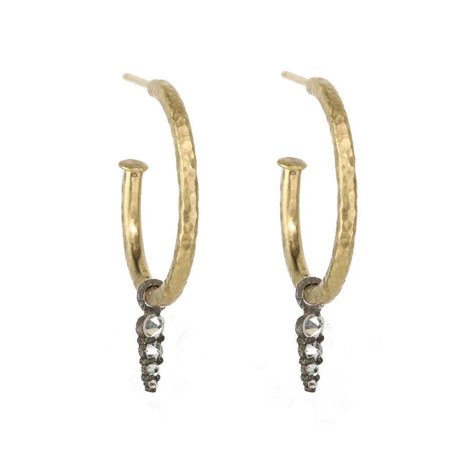 TAP by Todd Pownell 18 Karat Gold Large Hammered Hoop Earrings ...