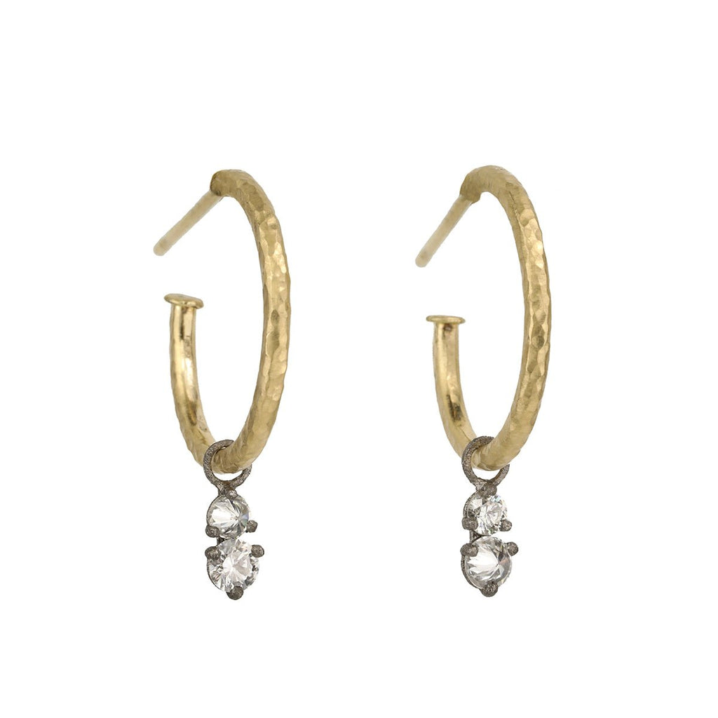 TAP by Todd Pownell 18 Karat Gold Large Hammered Hoop Earrings ...